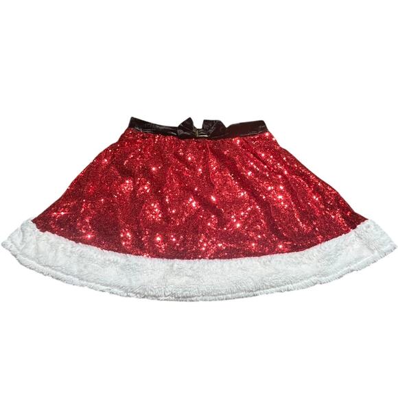 Born Famous | Skirts | Born Famous Christmas Red Sequin Mini Skirt With ...